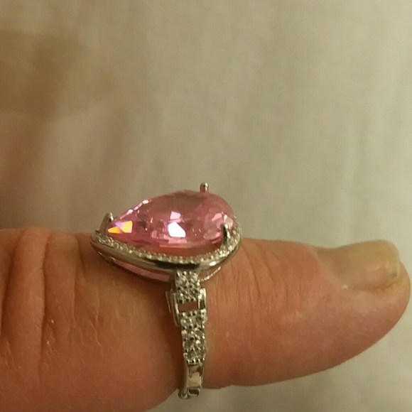 Jewelry | 6ct Pink Sapphire Topaz 925 Silver Ring 6 | Poshmark